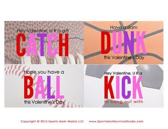 Free Printable Sports Valentine Cards – Sports Mom Survival Guide