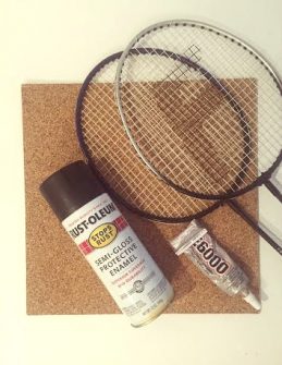 DIY Tennis Racket Cork Board | Sports | SportsMomSurvivalGuide.com